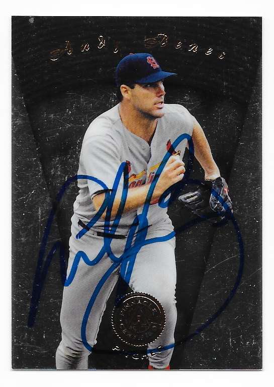ANDY BENES 1997 PINNACLE CERTIFIED AUTOGRAPHED SIGNED # 16 CARDINALS | eBay
