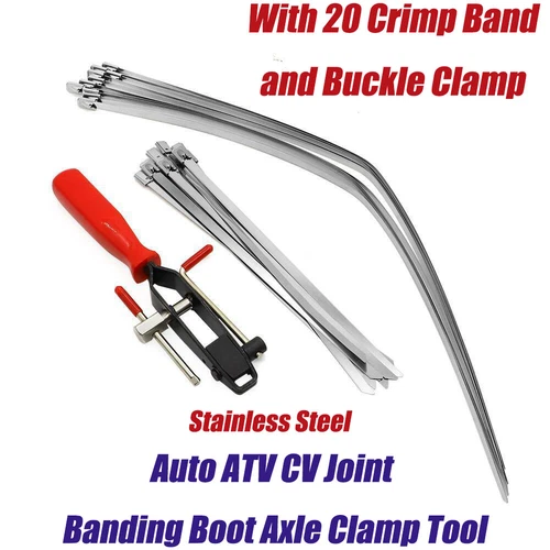 For Auto/ATV CV Joint Banding Boot Axle Clamp Tool With 20 BAND Clamps ...