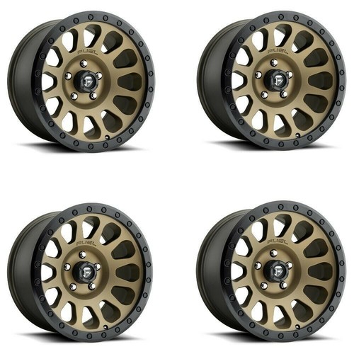 Set 4 Fuel UTV D600 Vector Utv 15x7 4x156 Bronze Black Bead Ring Wheels ...