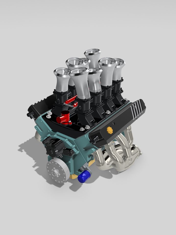 Holden 304 ITB Injected Engine w/ 3 Stack Styles - 1/24 - 3D Printed ...