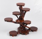 big Wooden Tree Display Rack Stand Craft Art Statue Base Holder Planter ...