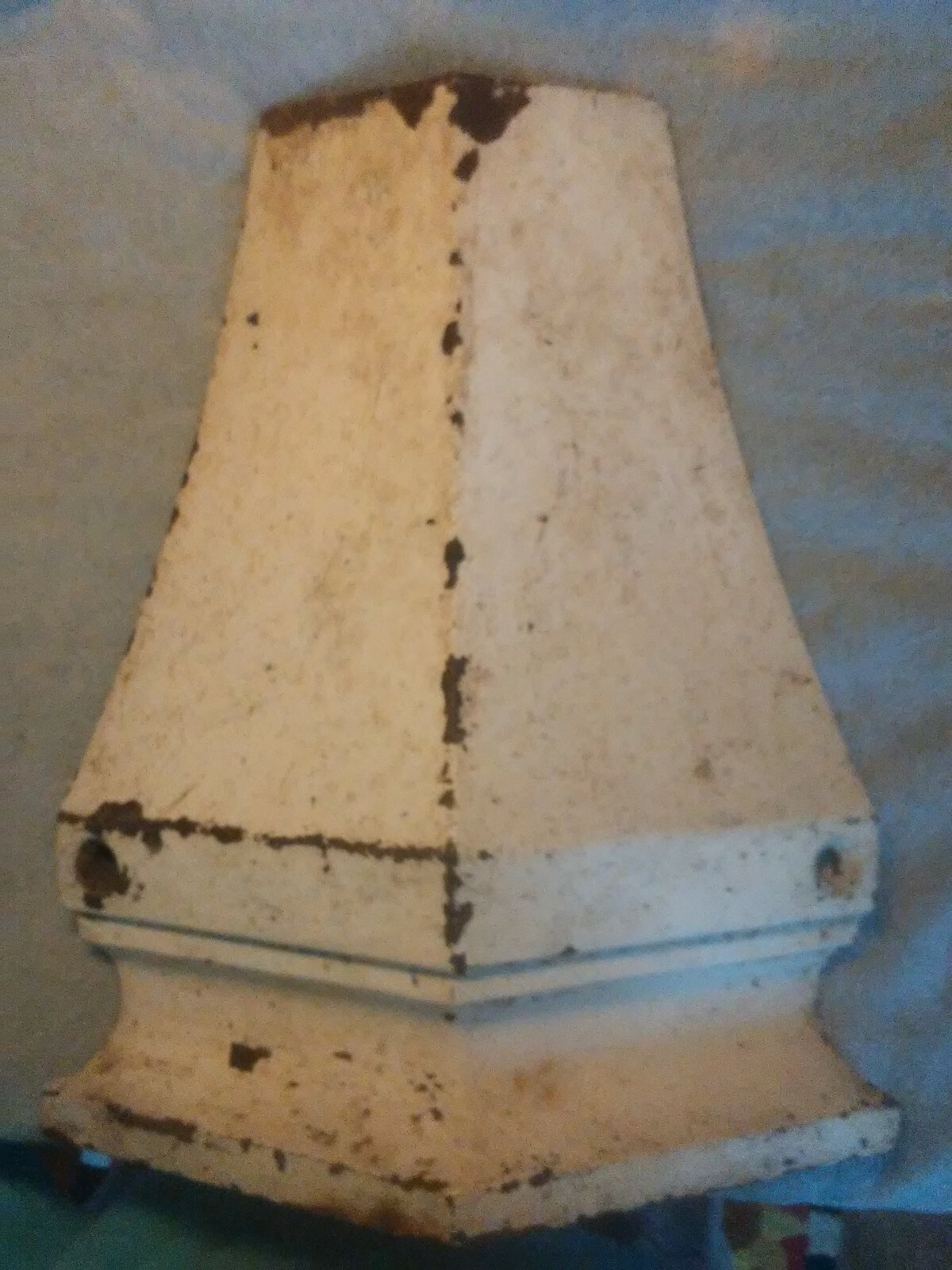 Antique Cast Iron Street Lamp Base Cover 15" high x 12" wide x 3" deep ...