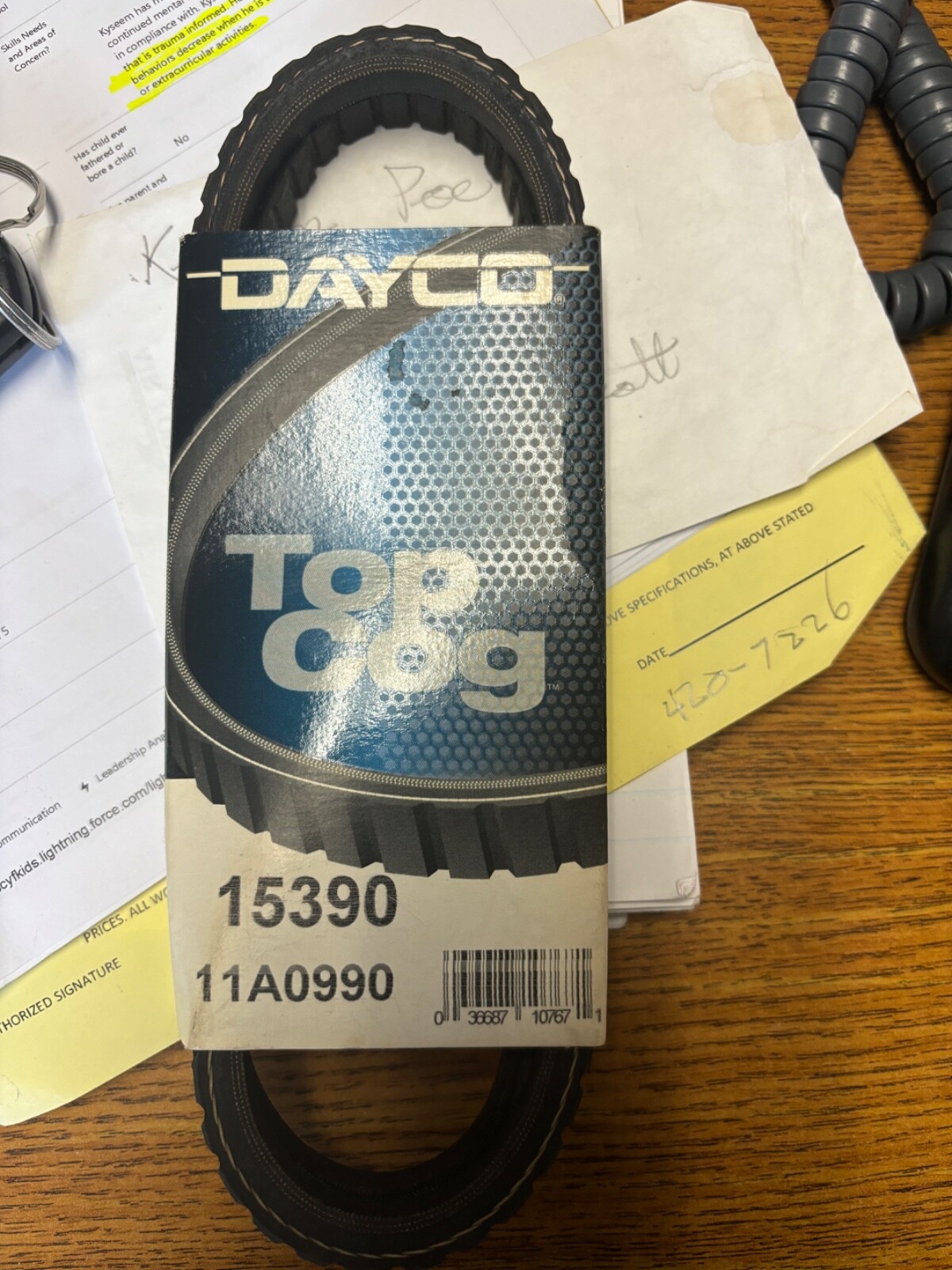 Dayco Top Cog 15390 AUTO V-BELT UPC 036687107671 | eBay