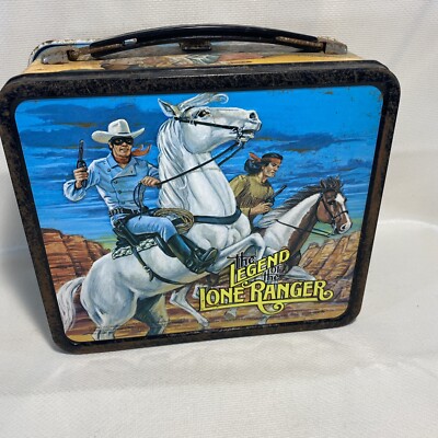 Metal Lunch Box The Legend Of The Lone Ranger Vintage 1970s No Thermos ...