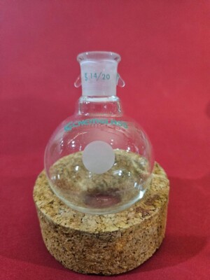 Chemglass CG-1507 50 ml Round Bottom Boiling Flask With Hooks 2837 | eBay