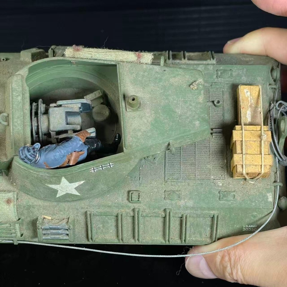 Tamiya M36 US Tank Destroyer 1/35 Scale Painted Built Model w/ Soldiers ...