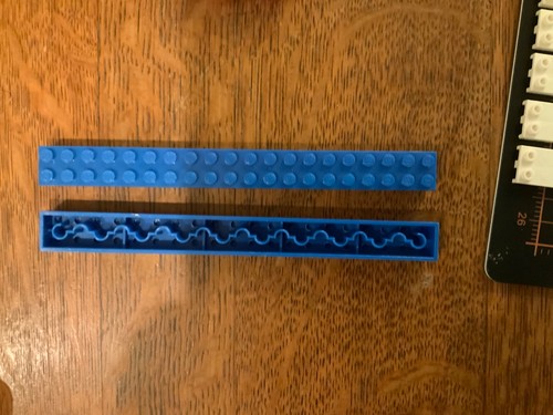 X109 Nintendo N&B Block 2x12 red & gray bricks 1960s building toy ...