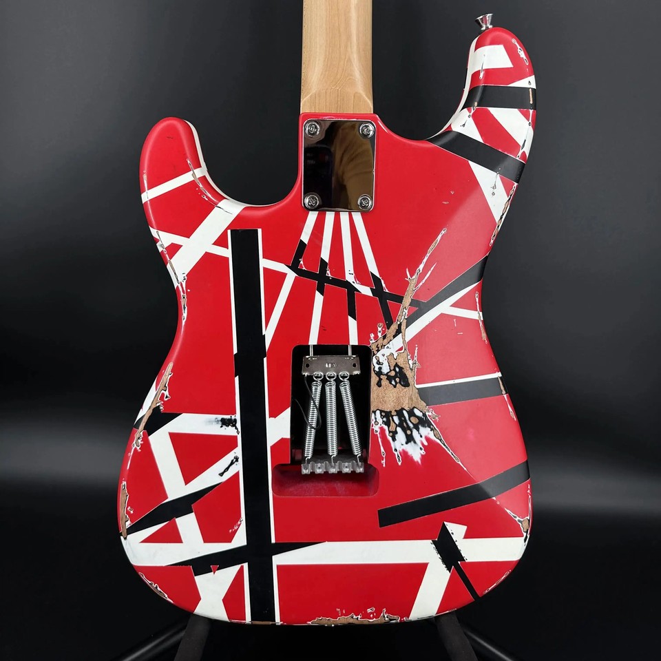 EVH Electric Guitar Striped Series Frankie Red/White/Black Relic Eddie ...