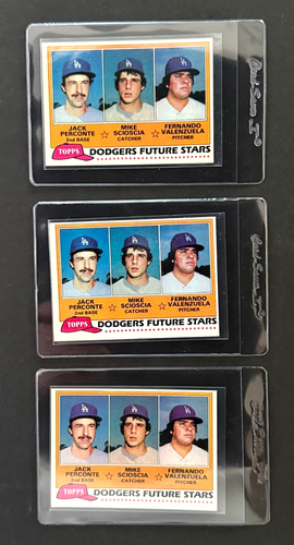 1981 Topps Baseball (3-Card Lot); #302 Dodgers Rookie Stars; Valenzuela ...