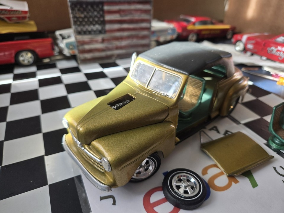 BUILT MODEL CAR IMC 48 FORD WIRED PIECE PROJECT OLDER BUILT RESTORE CAR ...