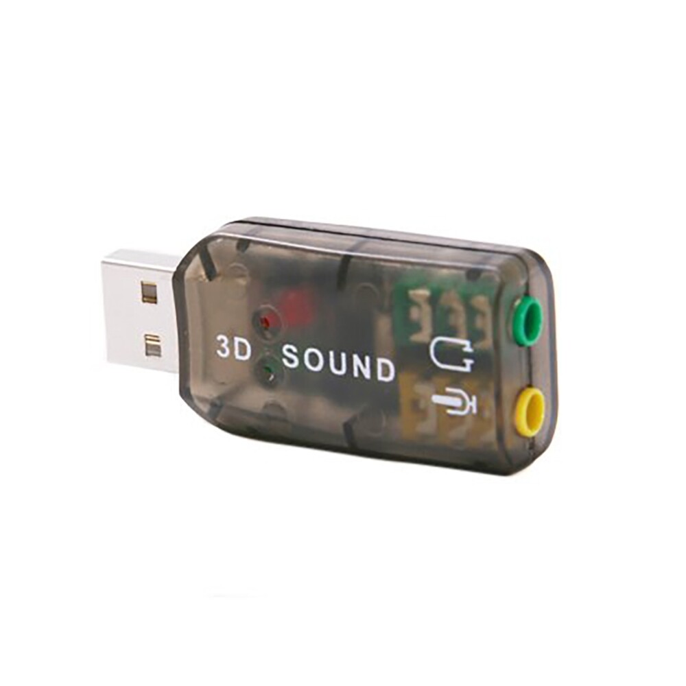 USB 2.0 to 3.5mm mic headphone Jack Stereo Headset 3D Sound Card Audio ...