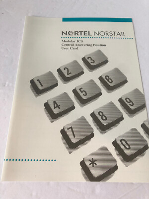 Nortel Norstar Modular ICS Central Answering Position Manual Instructions #F6 | eBay