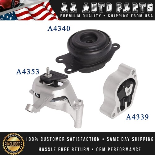 3PC Motor Mounts Set for Nissan Altima 2.5L w/ Auto CVT 07-12 A4353 ...