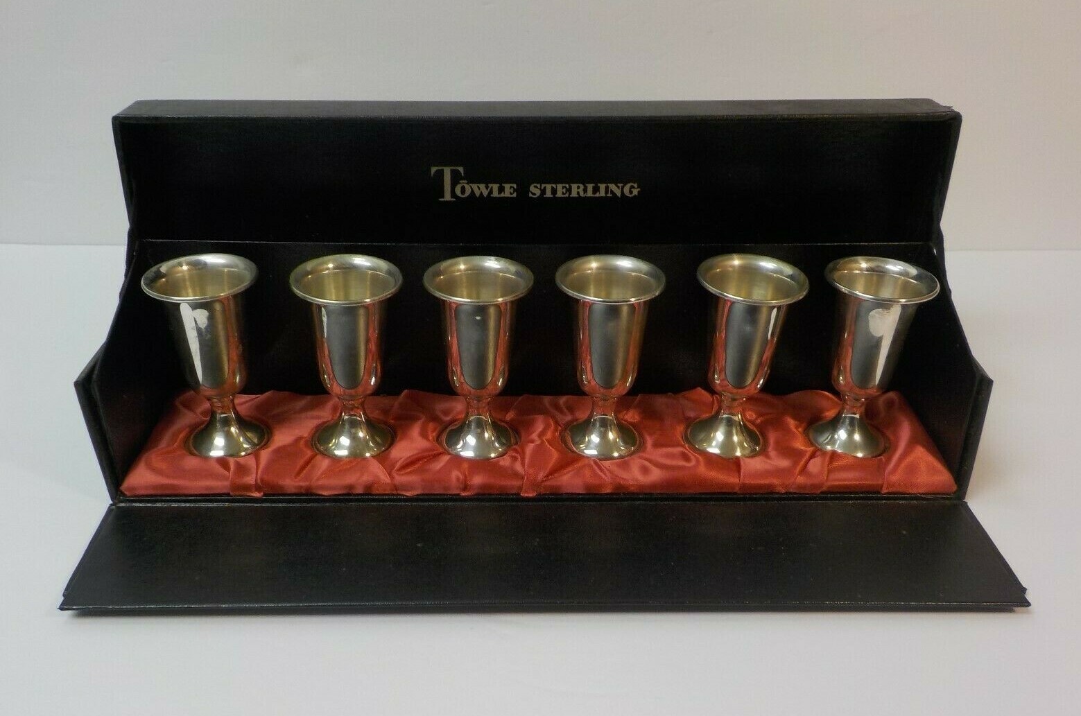 Boxed Set/6 TOWLE Sterling Silver Pedestal Cordials Cups Goblets | eBay