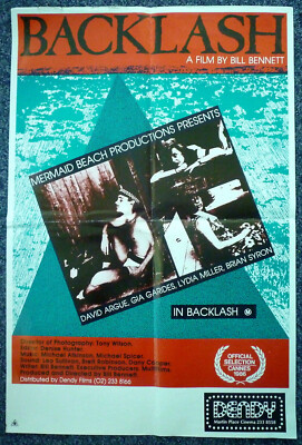 BACKLASH Rare Original 1986 Australian One Sheet Movie Poster Gia ...