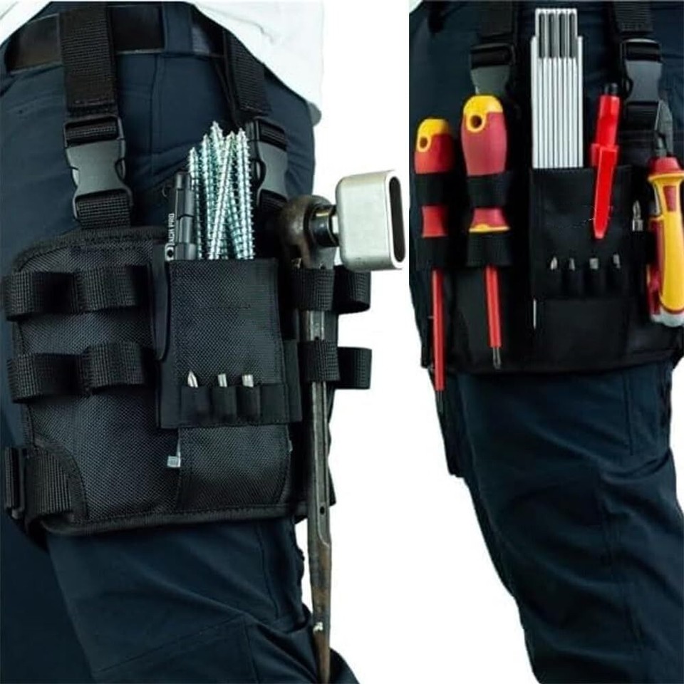 Tool Bag With Belt Clip Leg Tool Pouch for Electricians Organizer with ...