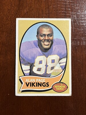 1970 Topps Football Alan Page #59 VG-EX Rookie RC HOF Minnesota Vikings ...