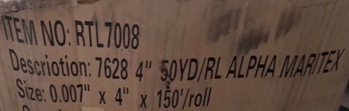 Alpha Maritex 7628 Fiberglass Fabric Roll (2 ROLLS 4-in x 150 Feet EACH ...