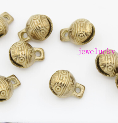 100 Pcs Brass Tiger's Head Bells Multi-Purpose Bells Collections 18mm ...