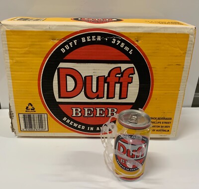 The Simpsons Vintage Original Duff Beer - One Can & Case - Great ...