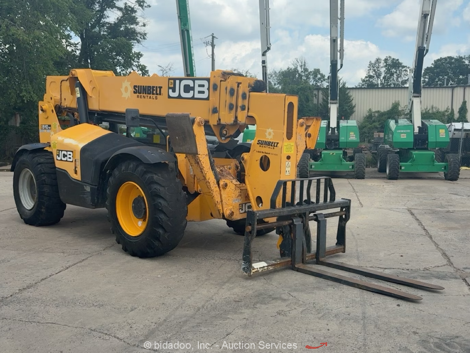 2016 JCB 510-56 56' 10,000 lbs Telescopic Reach Forklift Telehandler ...