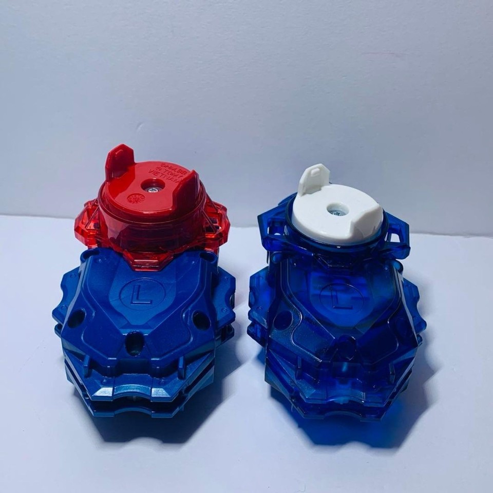 Beyblade Burst Full Custom Launcher LR Lot 2pcs Blue Red Bandai ...
