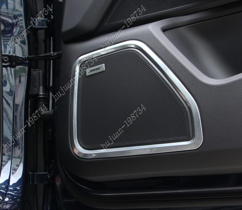 ABS Silver Interior Car Door Tweeter Horn Frame Trim For 2014-2017 ...