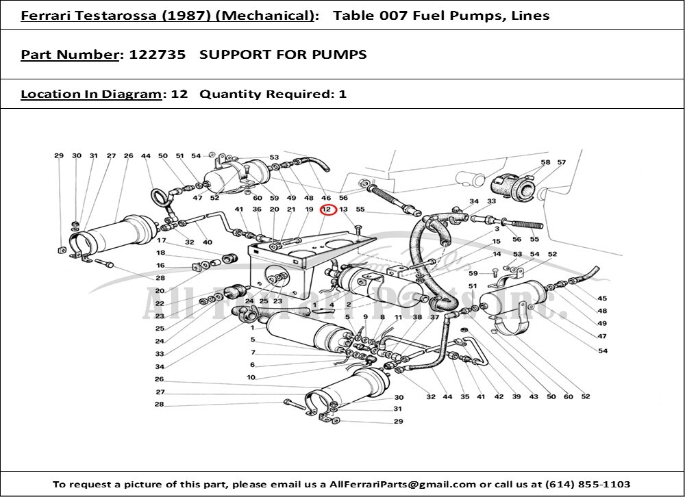 Ferrari Part 122735 Support For Pumps | eBay