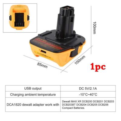DCA1820 Battery Convertor Adapter For Dewalt DC DW XRP 18V/20V Lithium ...