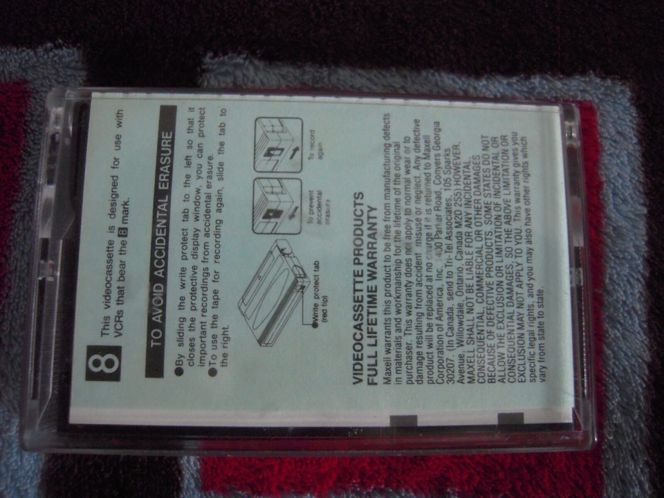 VINTAGE SONY P6-60MP 8 MM VIDEO FORMAT METAL PARTICLE BLANK CASSETTE ...