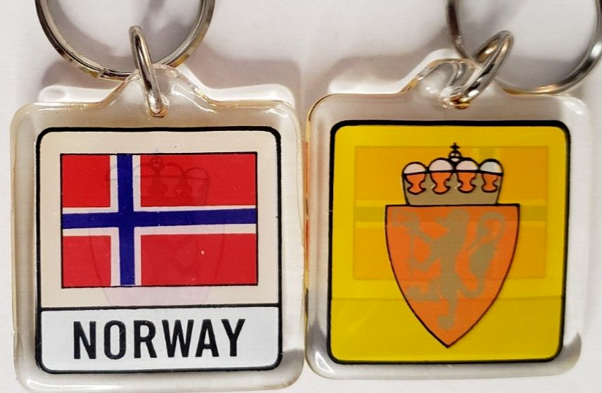 Norge, Noreg, Kongeriket Norge (Kingdom of Norway) Flag & CoA Lucite ...