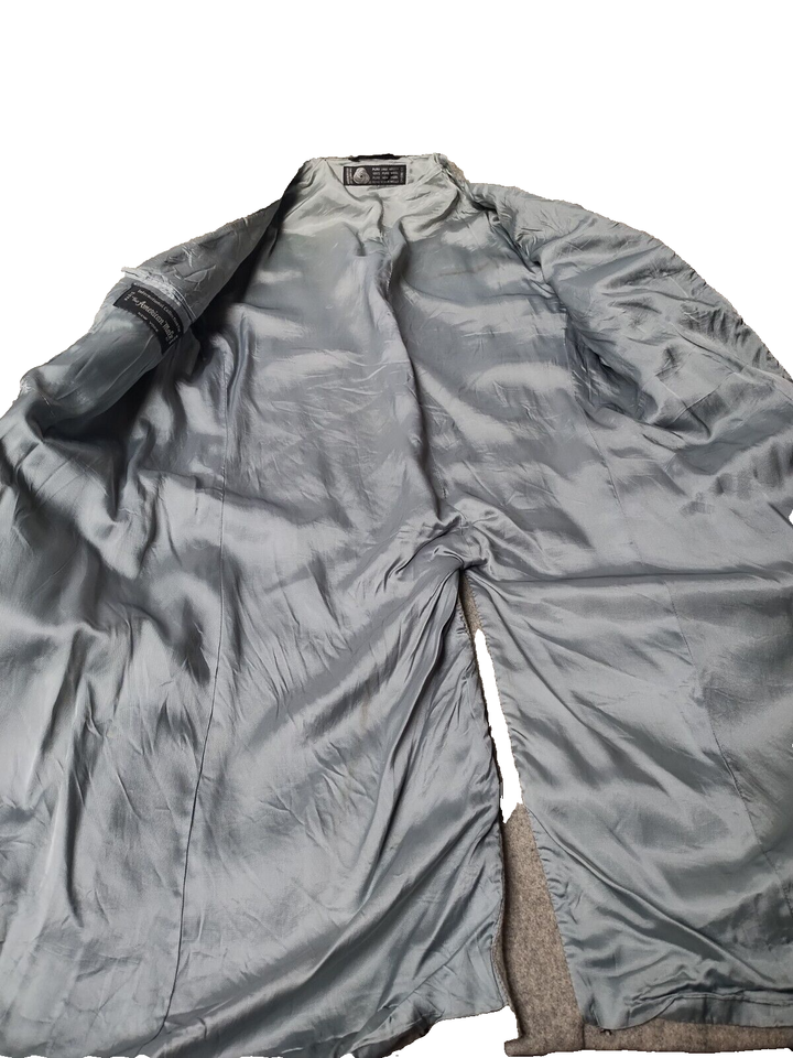 Men's long Gray Formal Jacket 100% Pure Wool | eBay