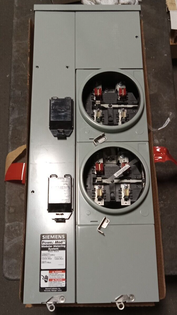 SIEMENS WMM21125RJ 1200/125 AMP 2-GANG METER MOD RINGLESS 240 VAC 1Ø 3W ...