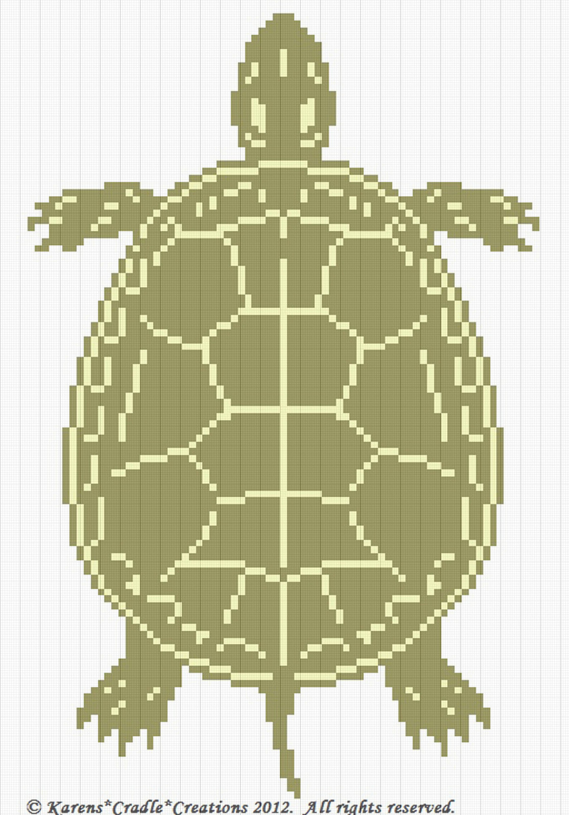 Crochet Patterns - SEA TURTLE Color Graph / Chart Afghan Pattern | eBay