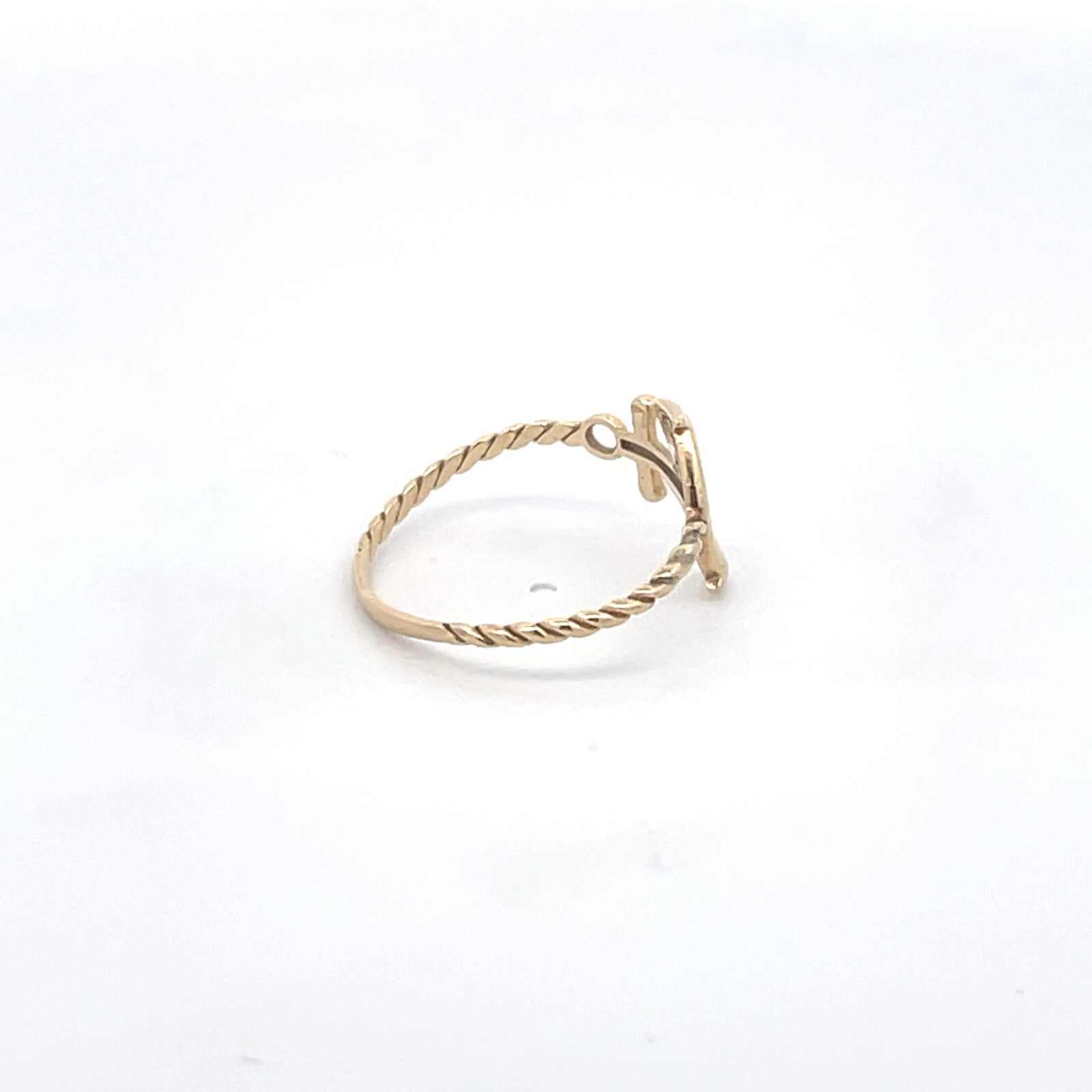 14K Anchor Faith Symbol Nautical Sailing Ring Yellow … - Gem