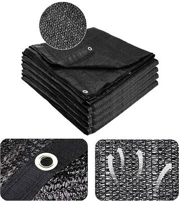 60% Black Sunblock Shade Cloth Edge with Grommets UV Resistant Shade ...