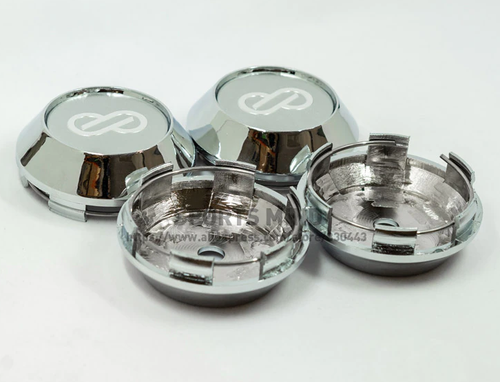 * 4pcs 68mm Enkei Silver Chrome Wheel Center Hub Caps Emblems Decals ...
