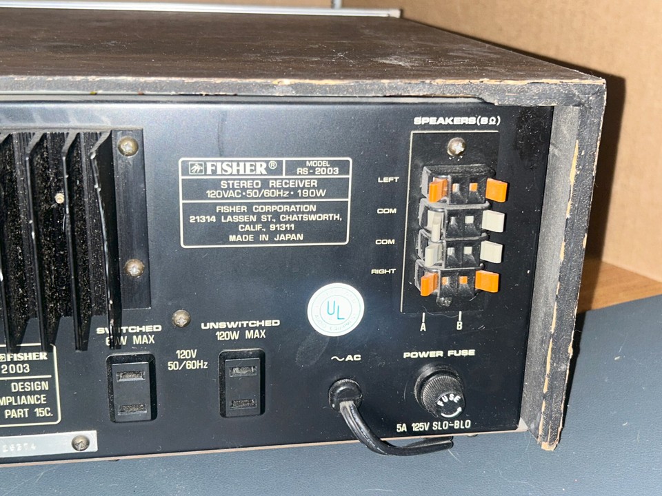 Vintage Fisher Studio Standard Receiver Stereo RS-2003 Tested | eBay