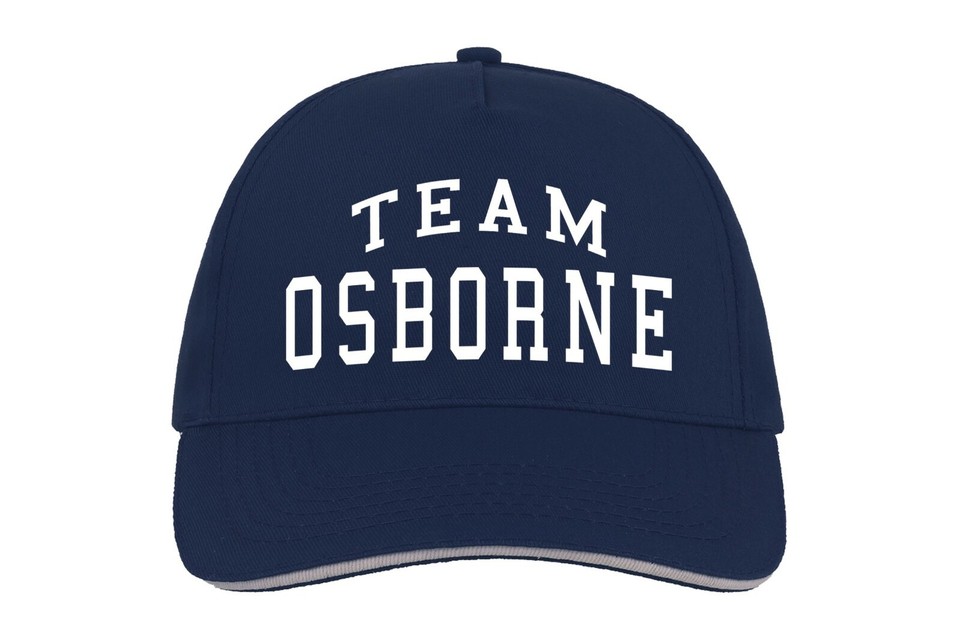 Team Osborne Baseball Hat Cap Gift Present Surname Family Name Birthday ...