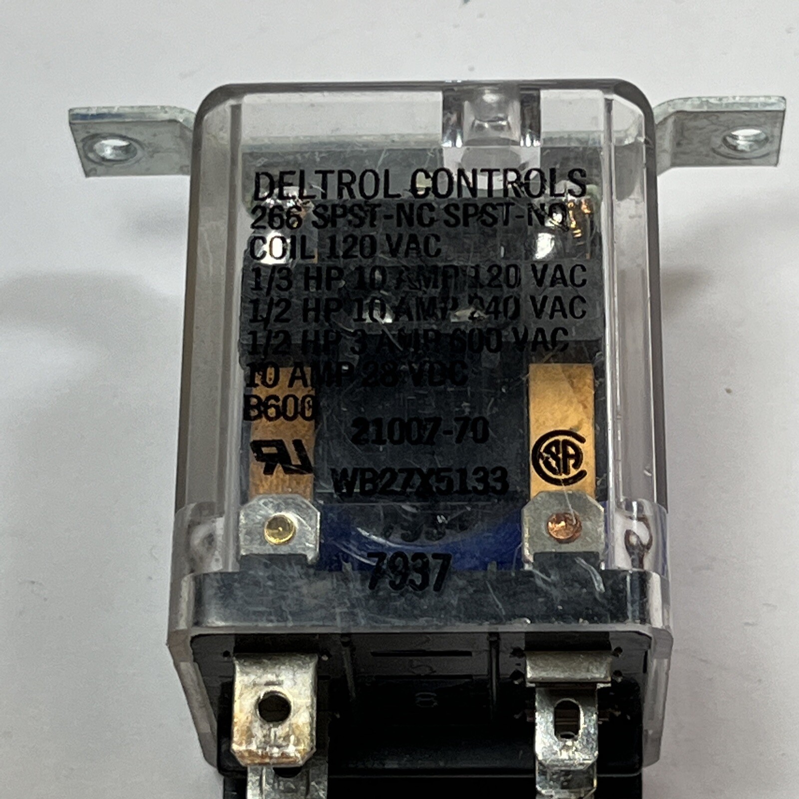 Deltrol Controls Relay 26 SPST-NC NO Coil120 VAC 1/3HP 1/2HP10AMP 120 ...
