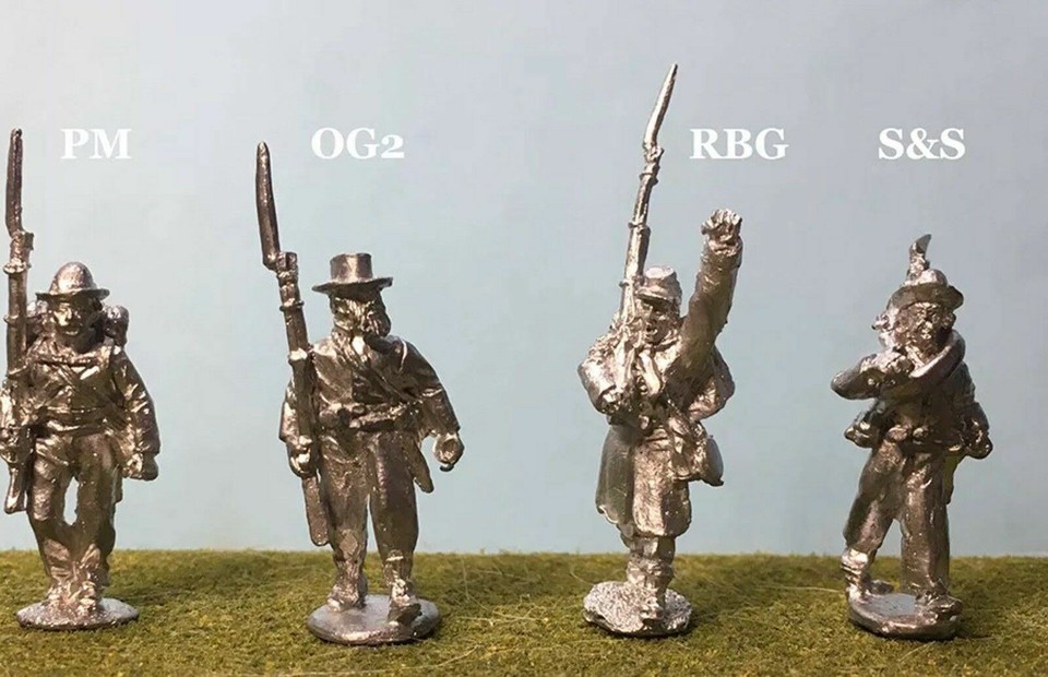 RBG Minis: 25mm - 28mm metal American Civil War - US Infantry, cmd ...