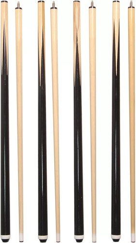 Set of 4 Pool Cues 58″ Billiard House Bar Cue Sticks, 2-Piece Pool Cue ...