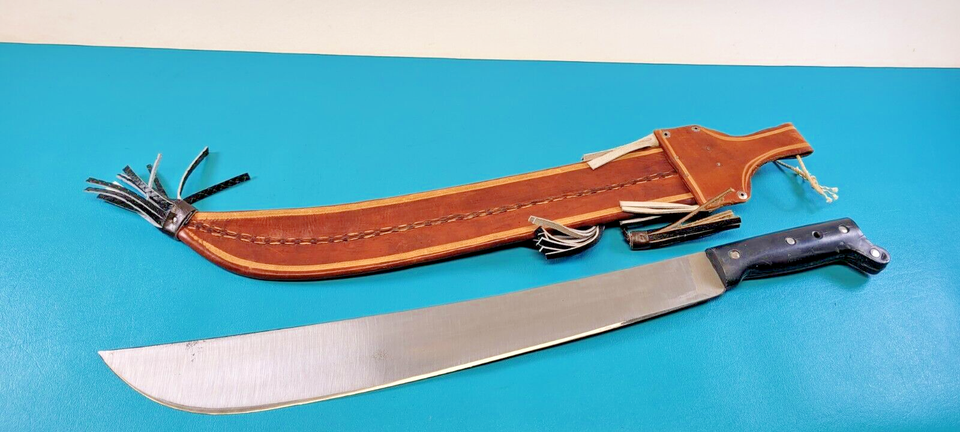 Vintage Guatemala Machete Knife Sword Colima Co. + Leather Sheath | eBay