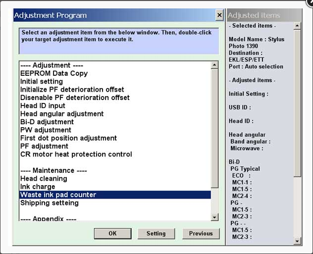 Adjprog Epson Adjustment Program Epson L1300
