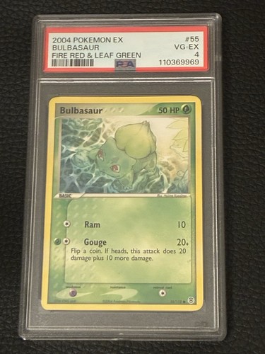 2004 POKEMON EX FIRE RED & LEAF GREEN BULBASAUR #55/112 NON-HOLO RARE ...