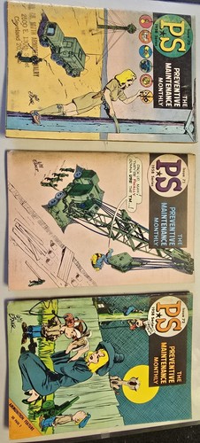 5 US Army PS PREVENTIVE MAINTENANCE MONTHLY Magazines 1958 (#'s 70,71 ...