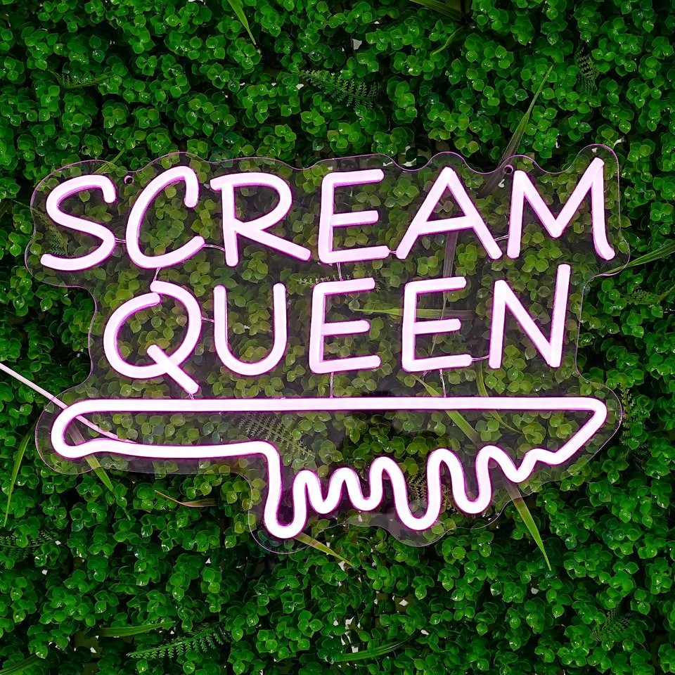 Scream Queen Neon Sign for Wall Decor Dimmable Neon Sign for Teen Girl ...