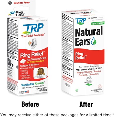 TRP Natural Ears Ring Relief, 70 Fast Dissolving Tablets 858961001150VL ...