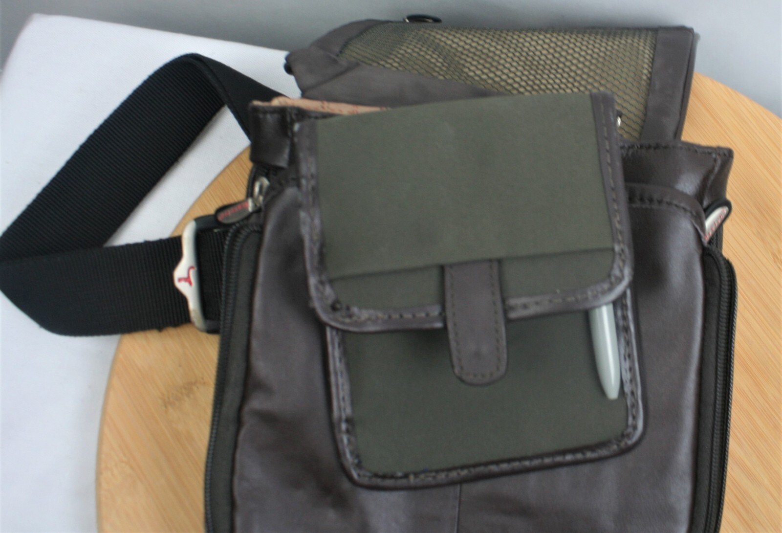 Travelon Brown Leather Sling Bag Travel Organizer Backpack Purse | eBay