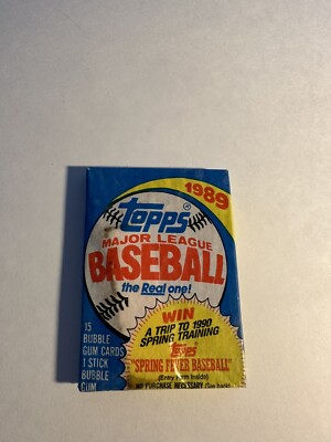 1989 Topps MLB Baseball Cards, UNOPENED FACTORY SEALED PACK of 15 Cards ...